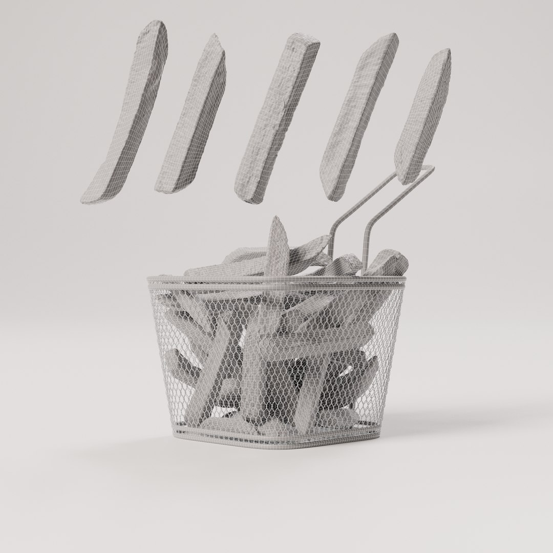 French Fries - 5 Variations 3D Model - TurboSquid 2213778