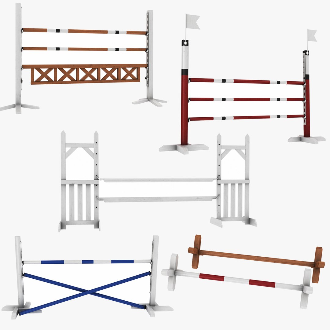 3D Horse Riding Arena Jumping Stand Collection 5 In 1 - TurboSquid 2146413