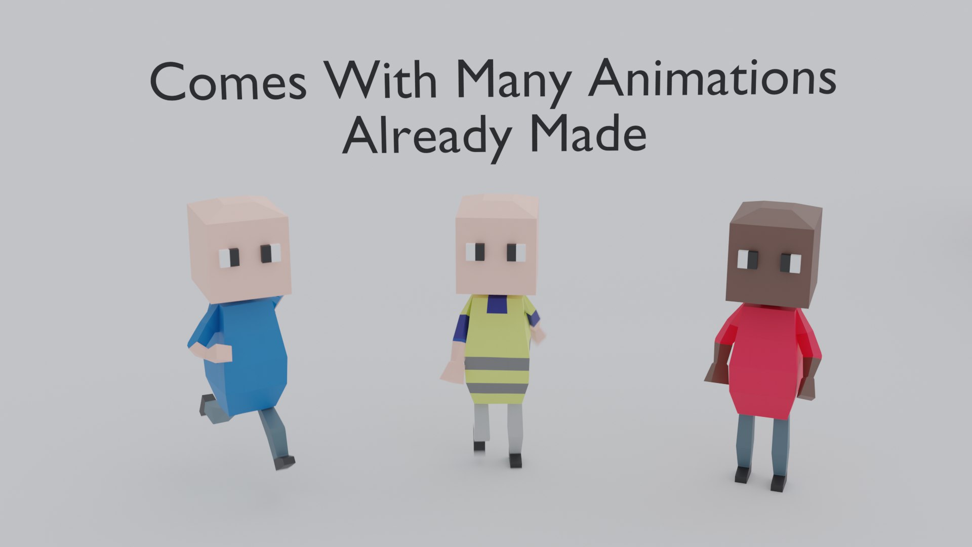 Fully Rigged Low Poly Game Characters 3D Model - TurboSquid 1748624