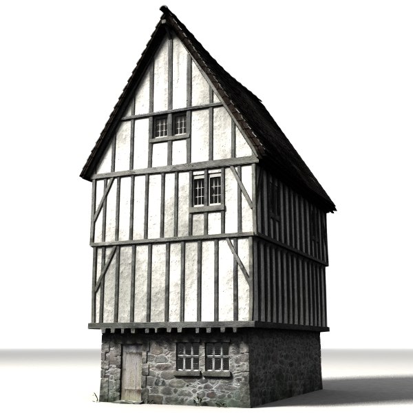 3d medieval townbuildings