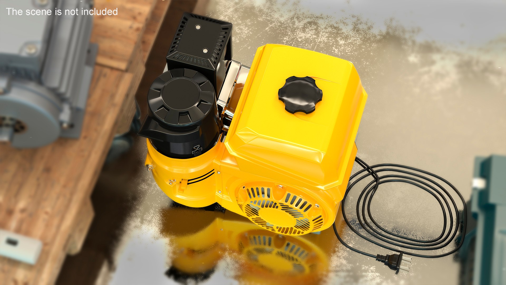 3D Single Cylinder Gasoline Engine Yellow - TurboSquid 2154641