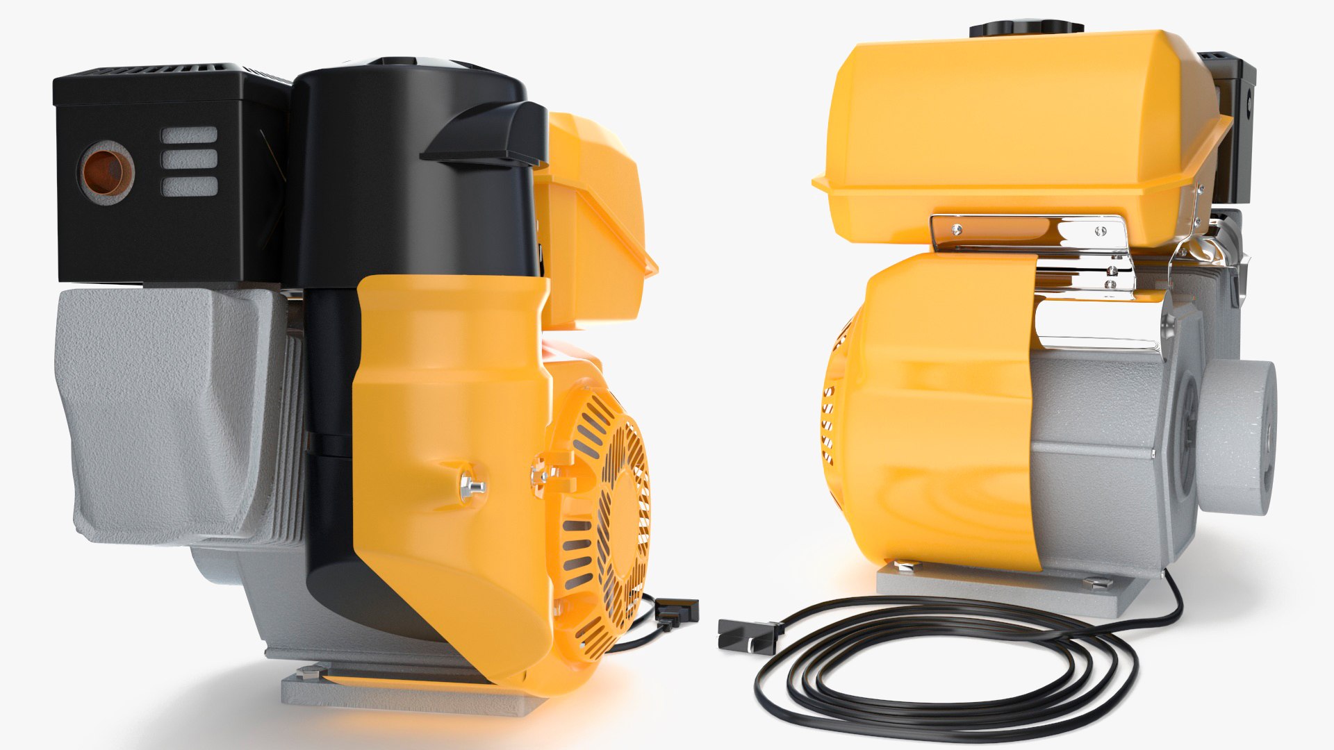 3D Single Cylinder Gasoline Engine Yellow - TurboSquid 2154641