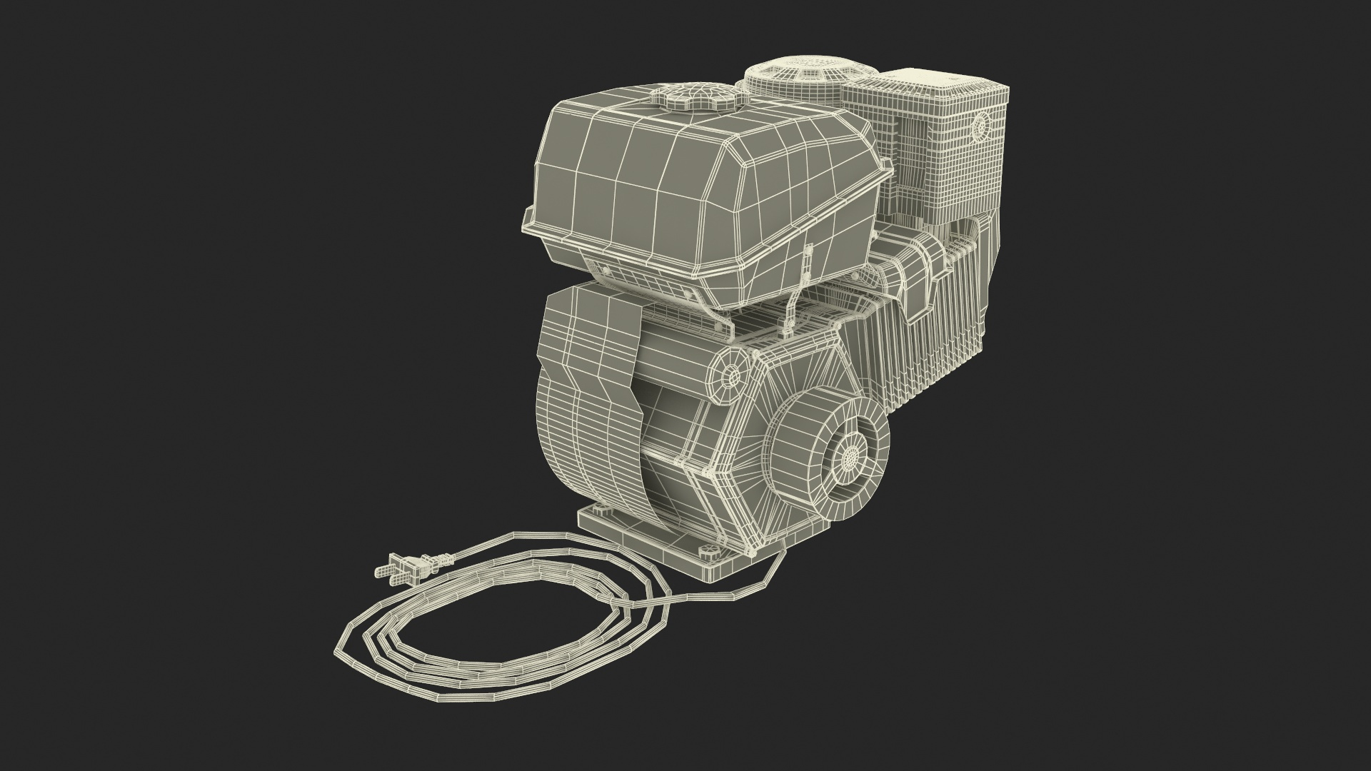 3D Single Cylinder Gasoline Engine Yellow - TurboSquid 2154641