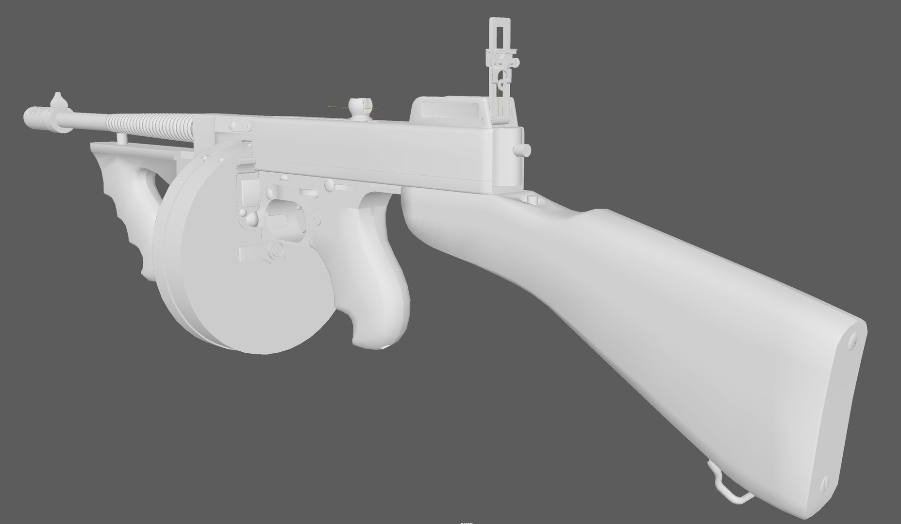 Thompson Gun 3D Rigged Model Model - TurboSquid 1810389