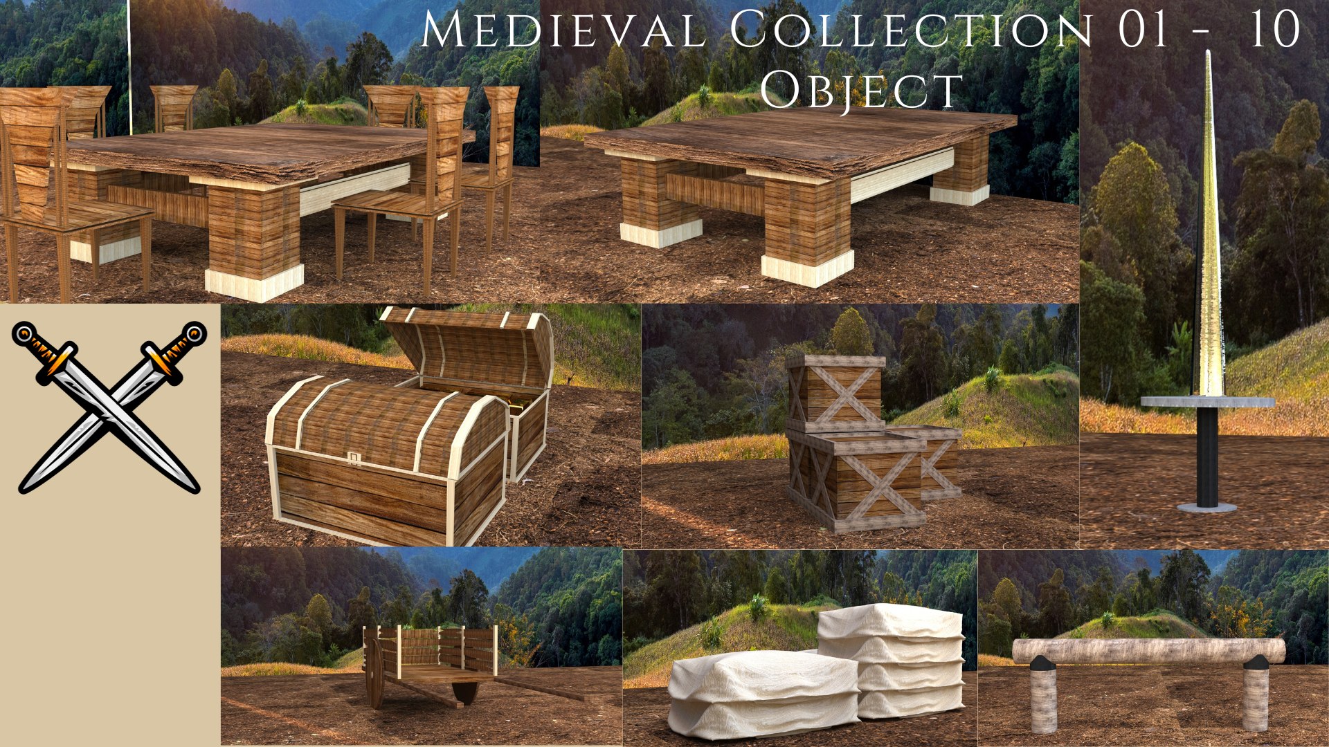 3D Medieval Collection 01- 10 Object Model - TurboSquid 2166763