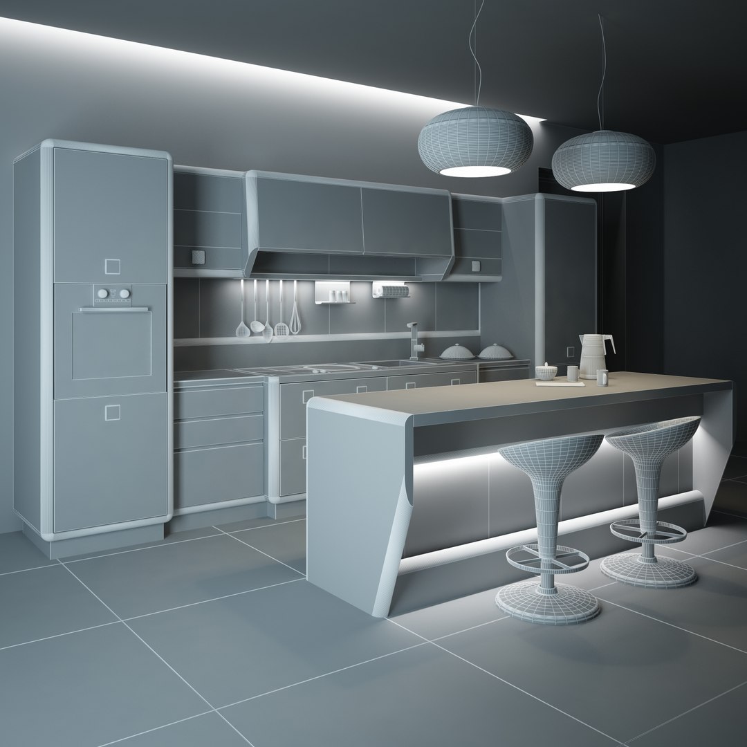 Icon Kitchen 3D Model - TurboSquid 1477584