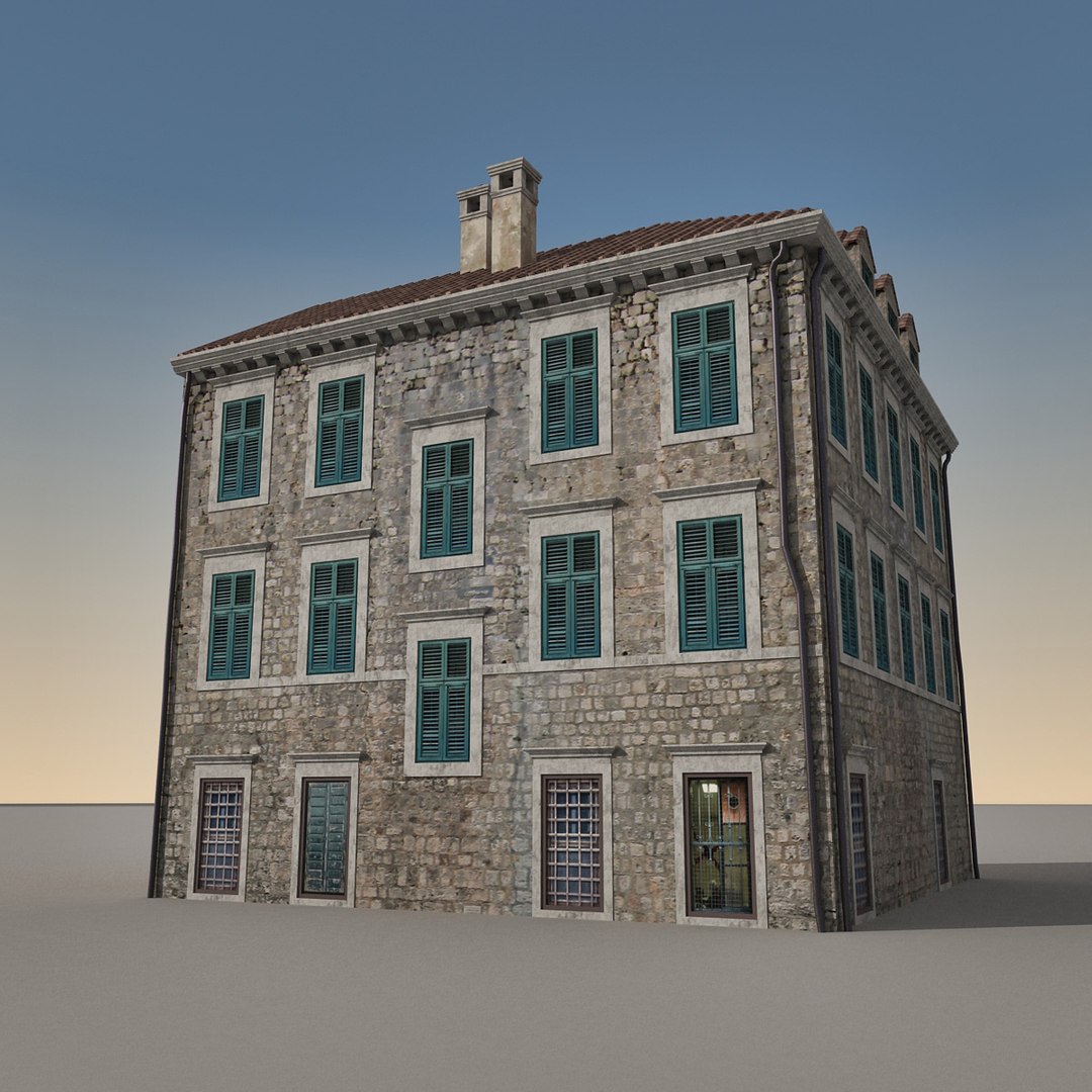 3d Model Of Building Italian