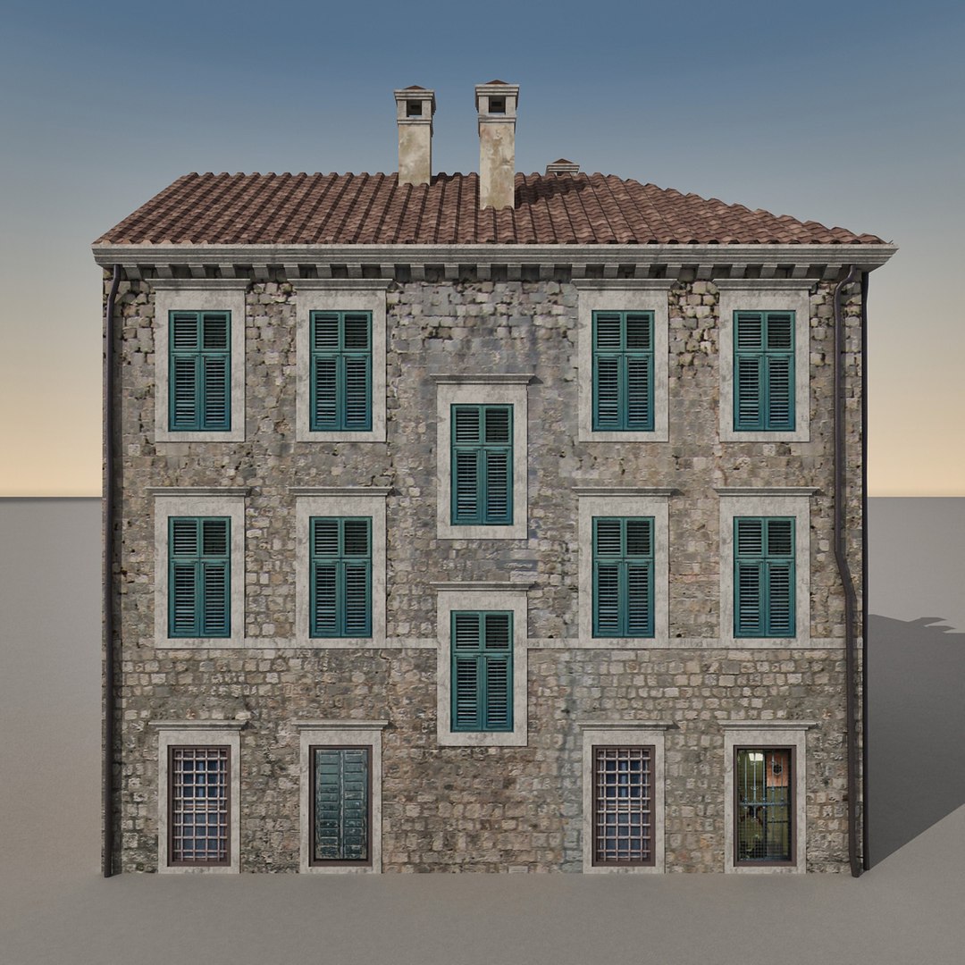 3d Model Of Building Italian