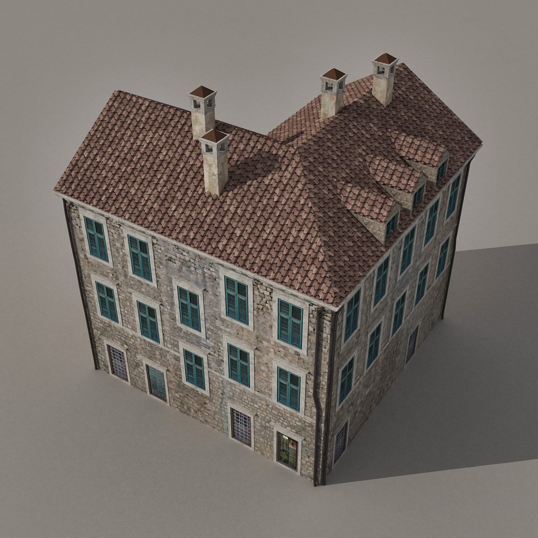 3d Model Of Building Italian
