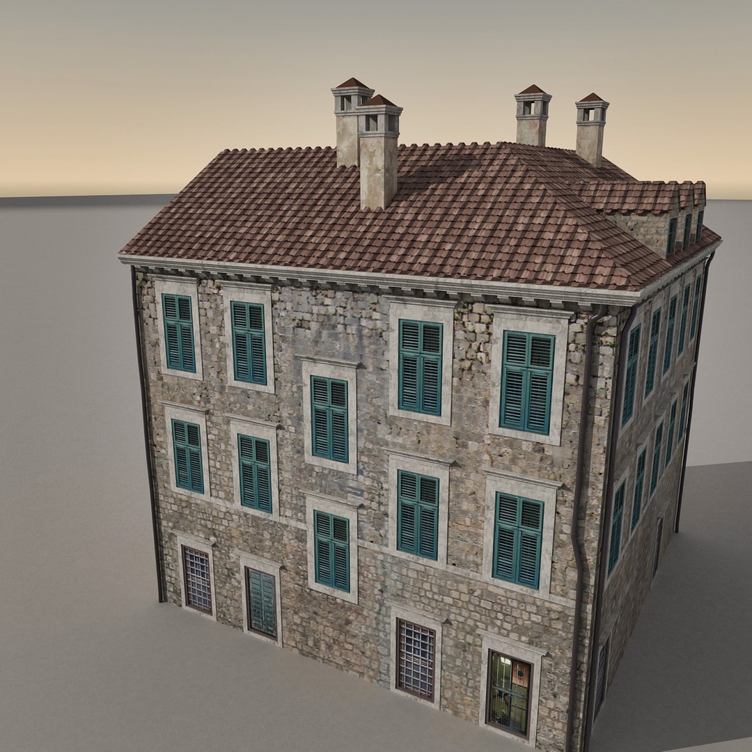 3d Model Of Building Italian