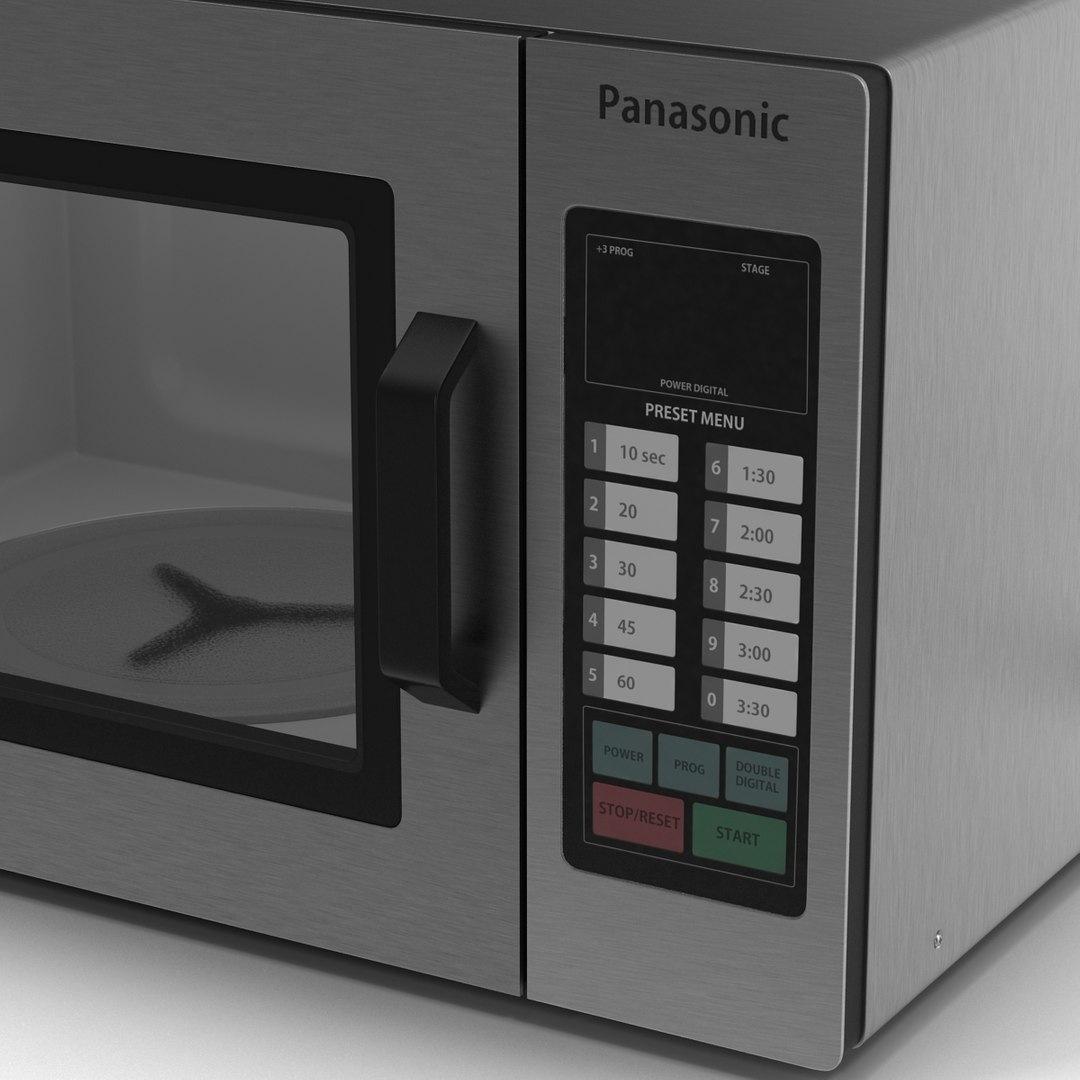 Microwave Oven Panasonic Modeled 3d Model