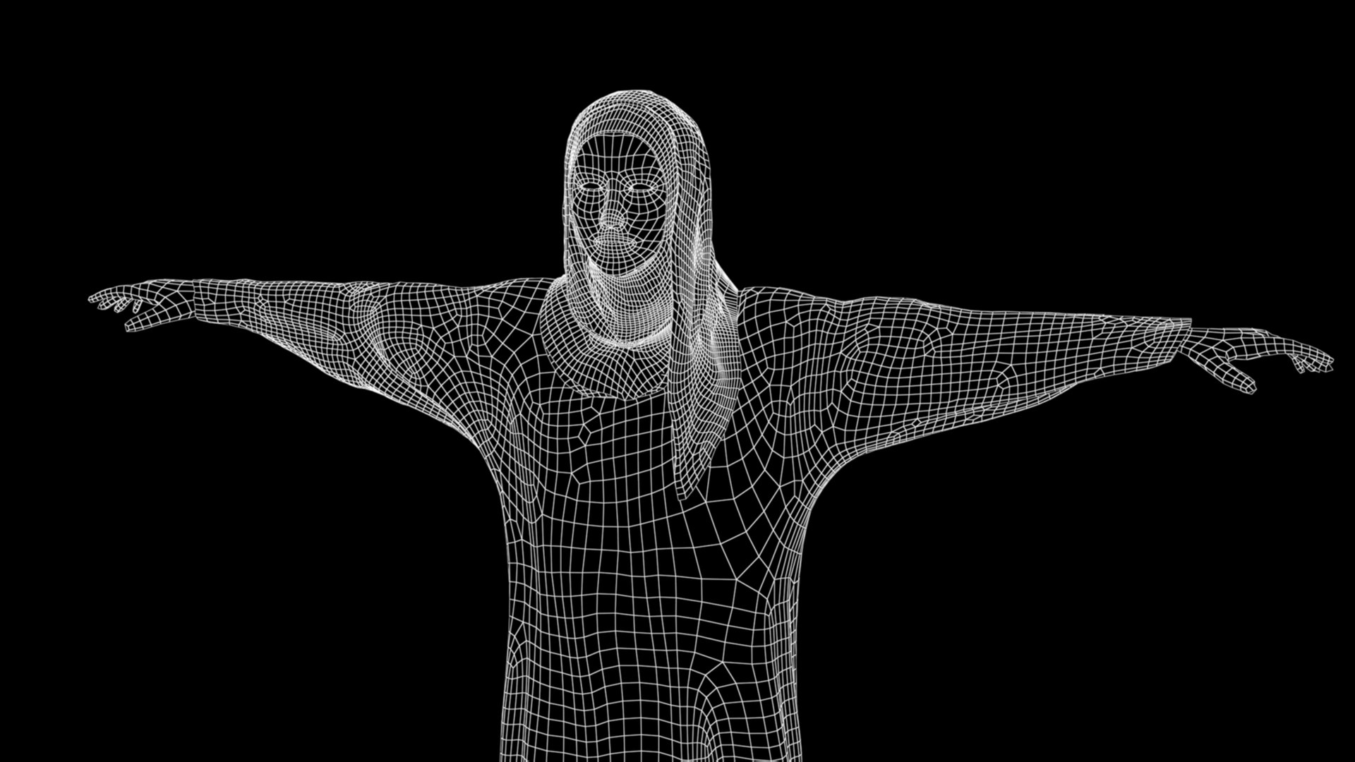 Arabic dress with Hijab 3D model - TurboSquid 2084546