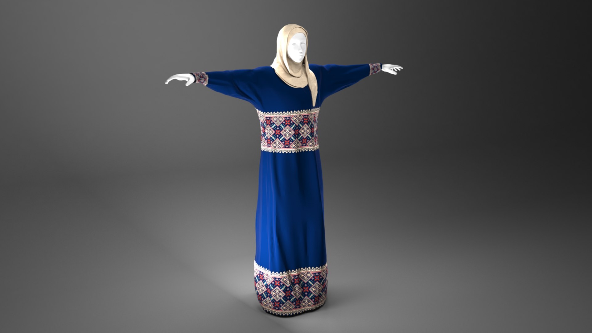 Arabic dress with Hijab 3D model - TurboSquid 2084546