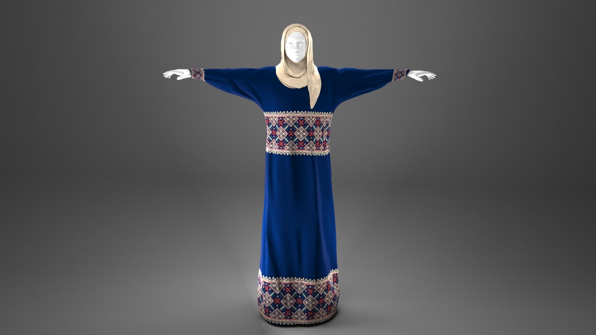 Arabic dress with Hijab 3D model - TurboSquid 2084546