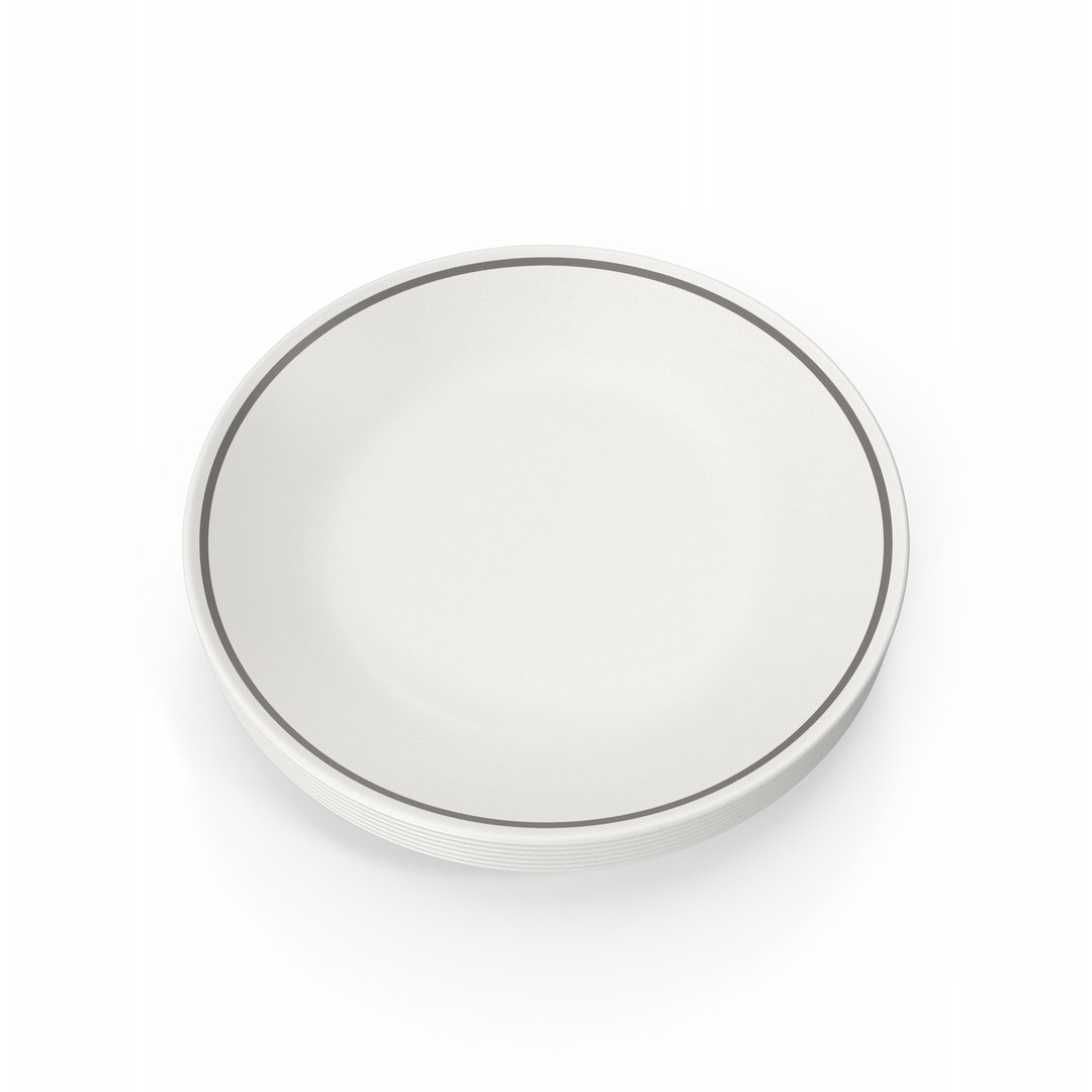 Stack Of Ceramic Plates 3D model - TurboSquid 1841868