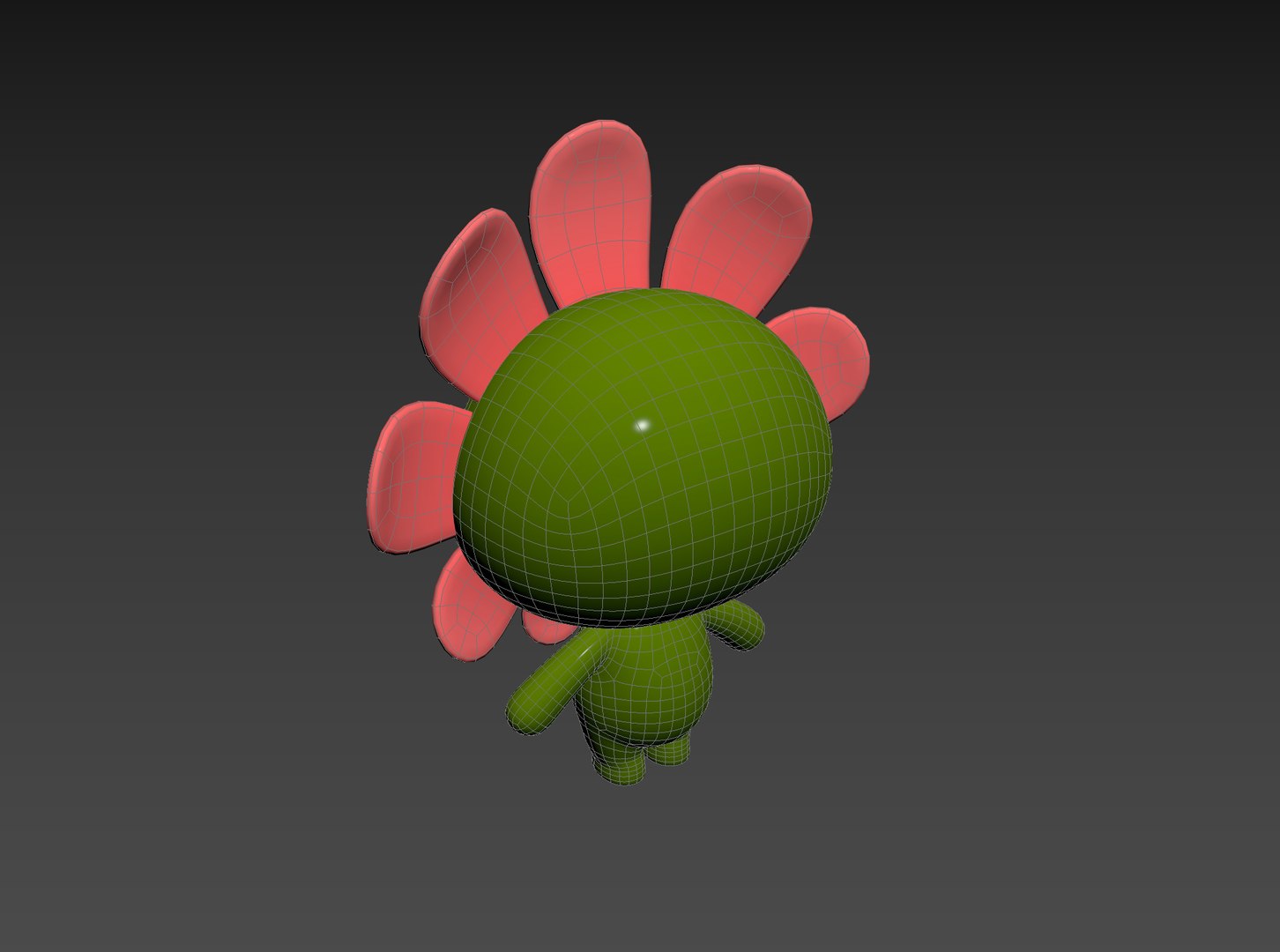Flower mascot character 3D model - TurboSquid 1701008
