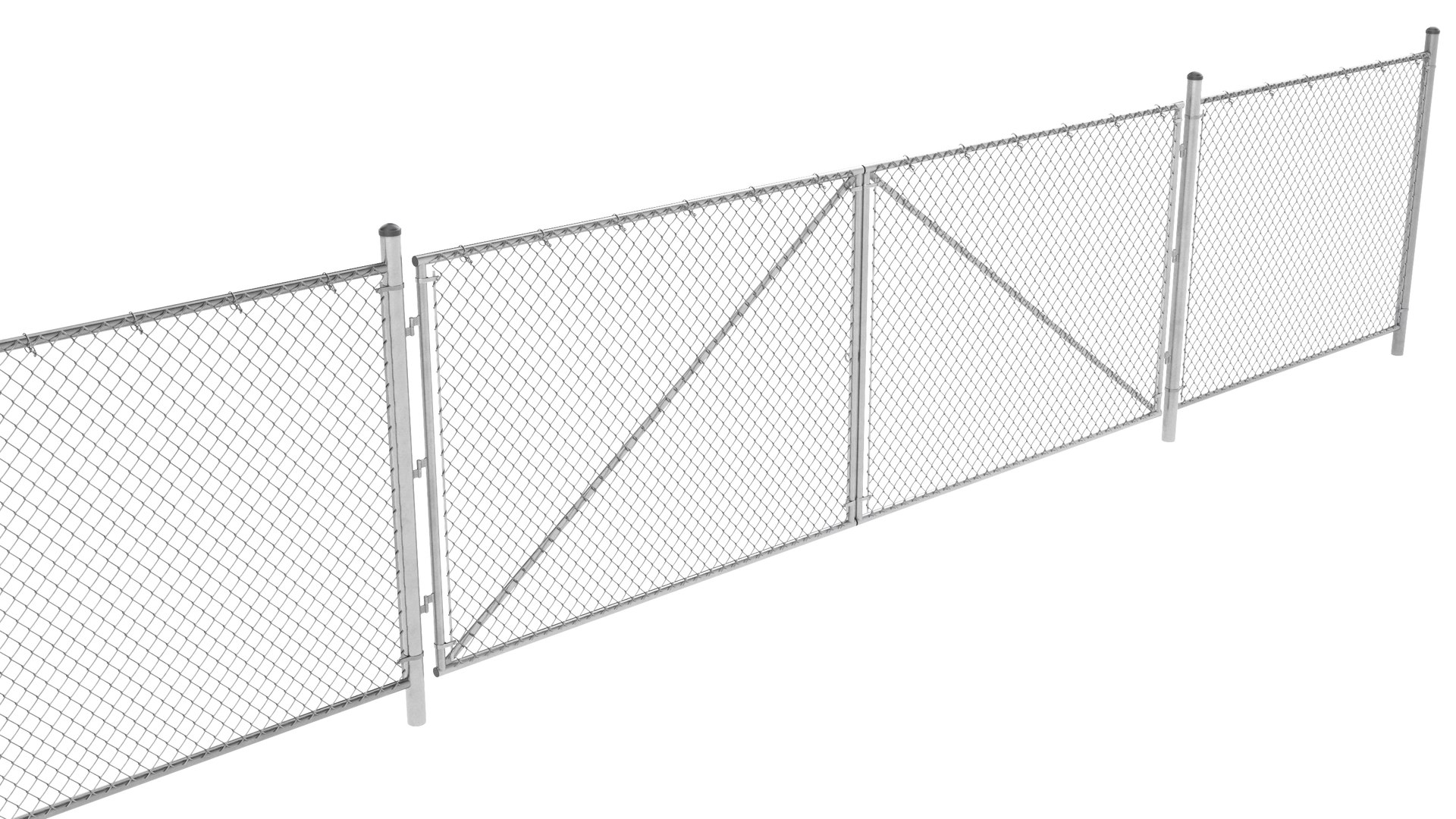 3D Chain Link Gate Model - TurboSquid 2318208