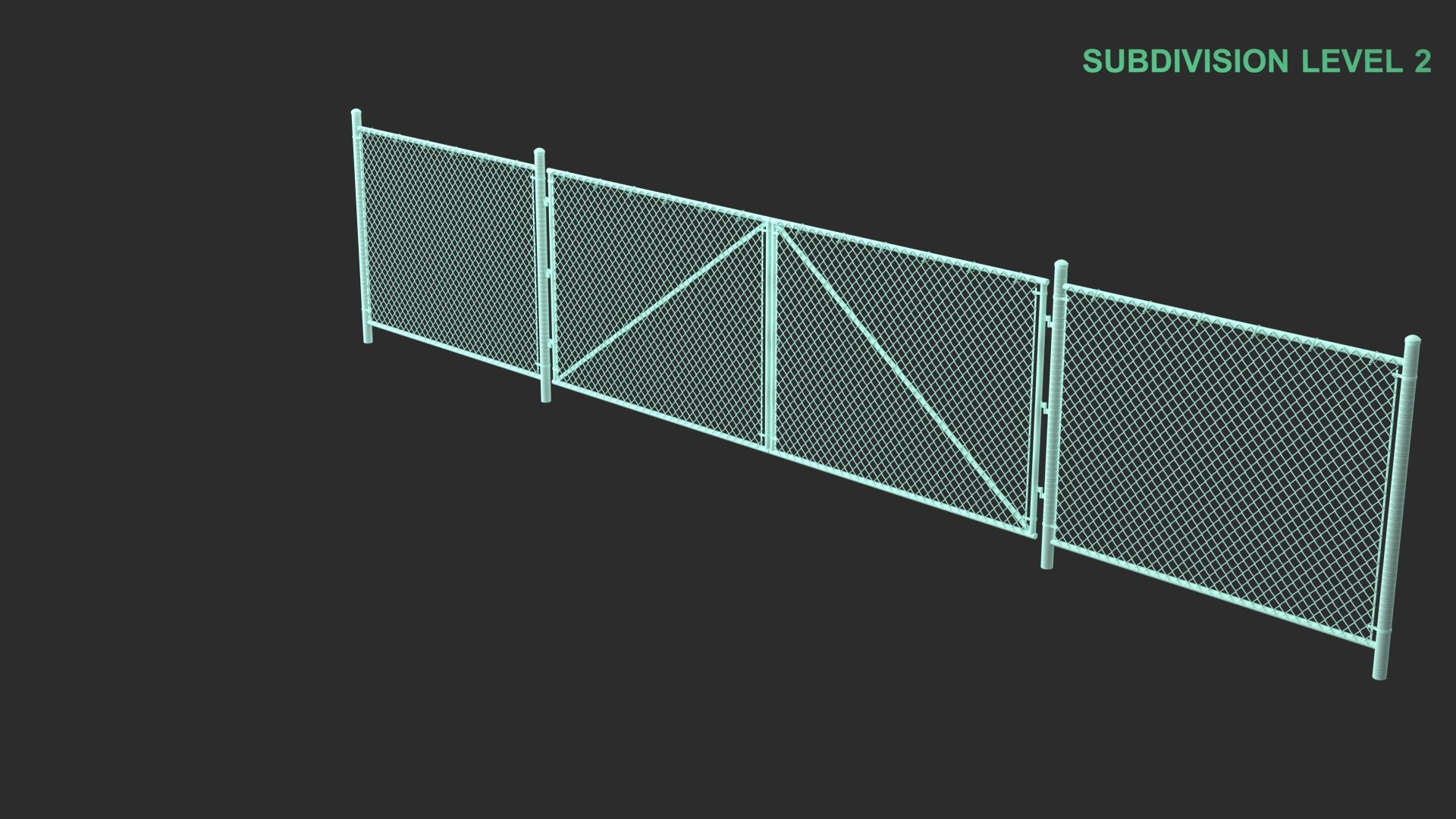 3D Chain Link Gate Model - TurboSquid 2318208