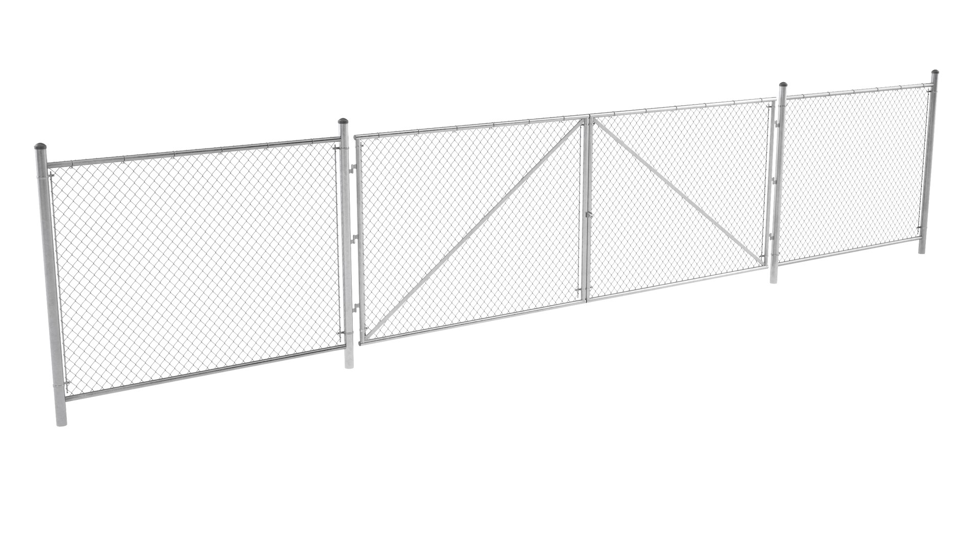 3D Chain Link Gate Model - TurboSquid 2318208