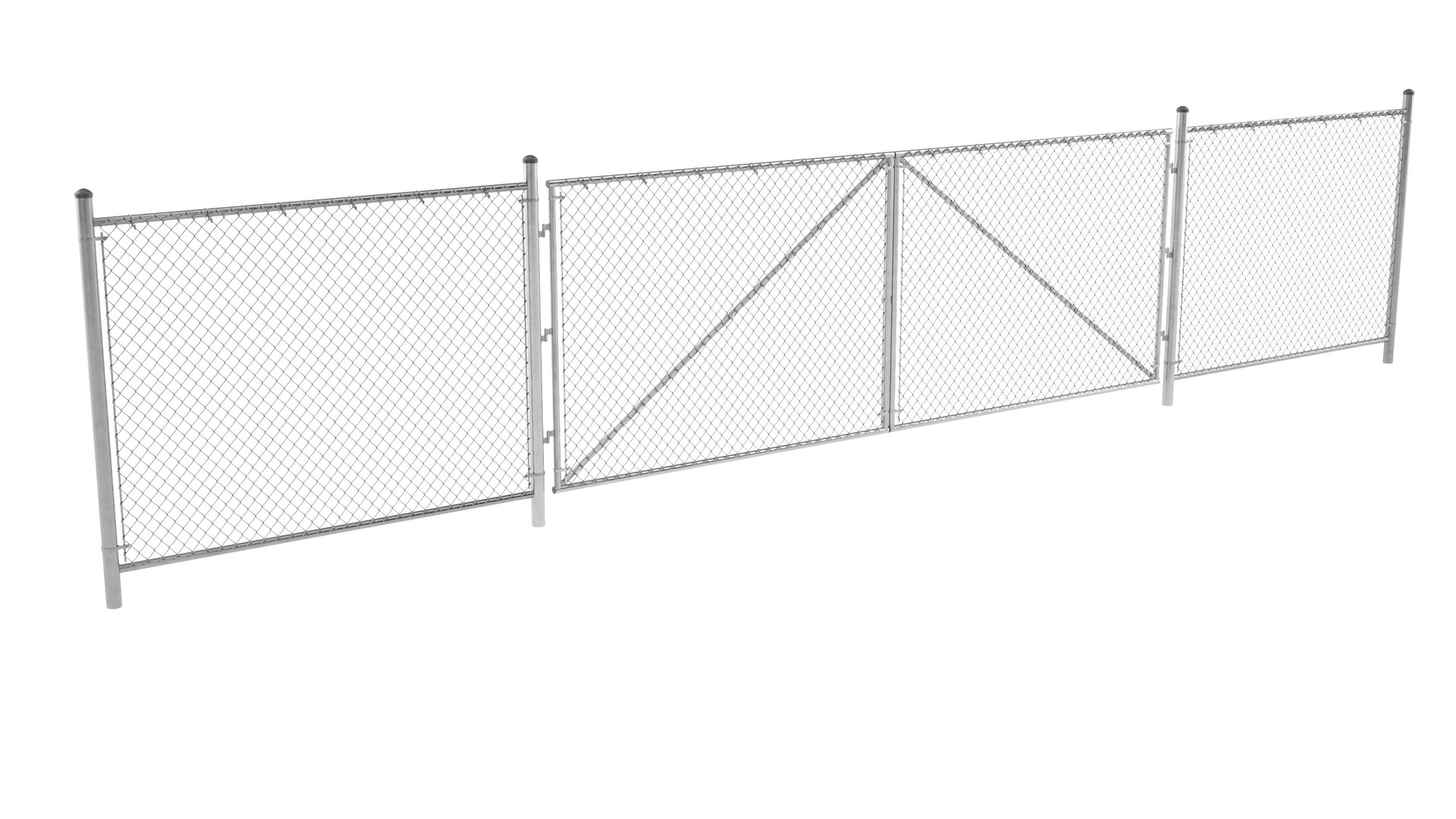 3D Chain Link Gate Model - TurboSquid 2318208