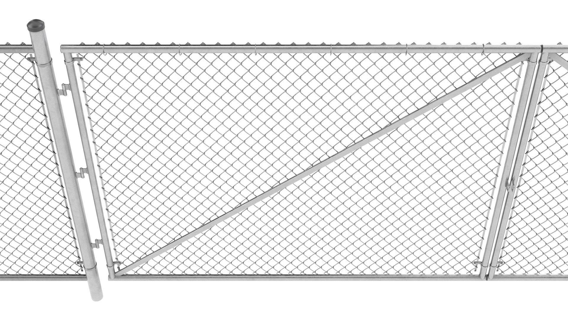 3D Chain Link Gate Model - TurboSquid 2318208