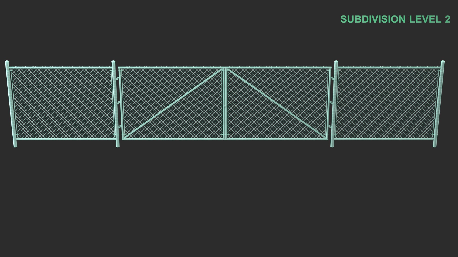 3D Chain Link Gate Model - TurboSquid 2318208