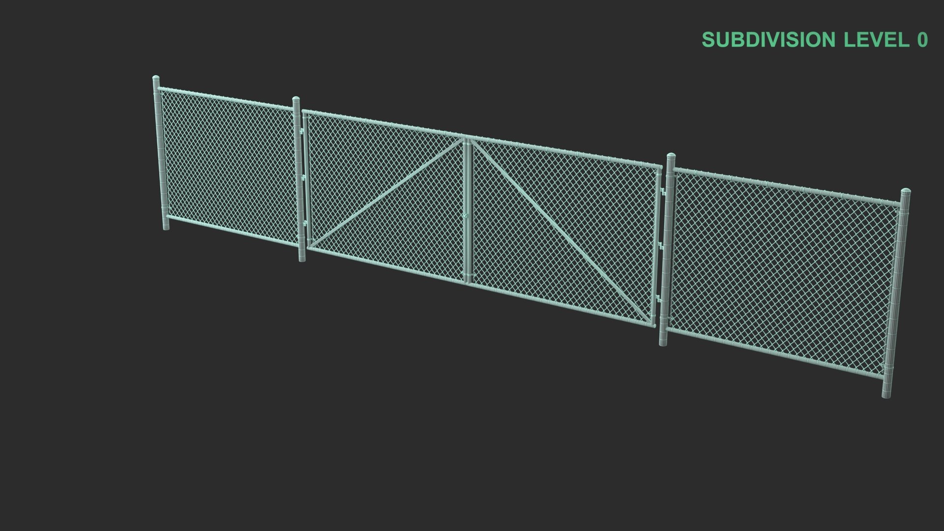 3D Chain Link Gate Model - TurboSquid 2318208