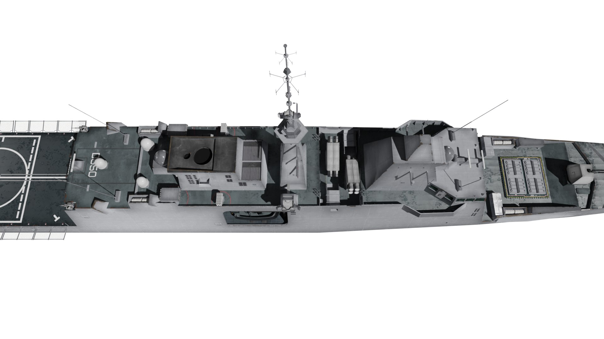 FREMM Frigate FS Aquitaine High Detail Version 3D Model - TurboSquid ...