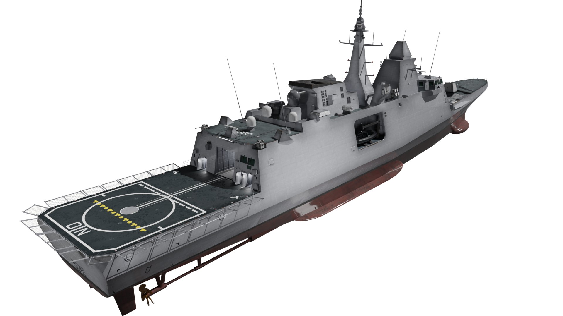 FREMM Frigate FS Aquitaine High Detail Version 3D Model - TurboSquid ...