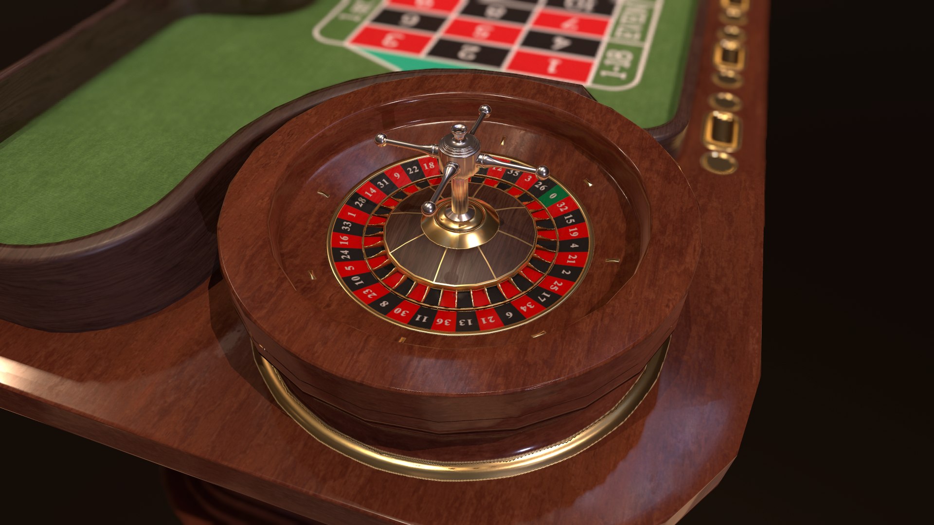 Roulette Table 3D Model - TurboSquid 1295995
