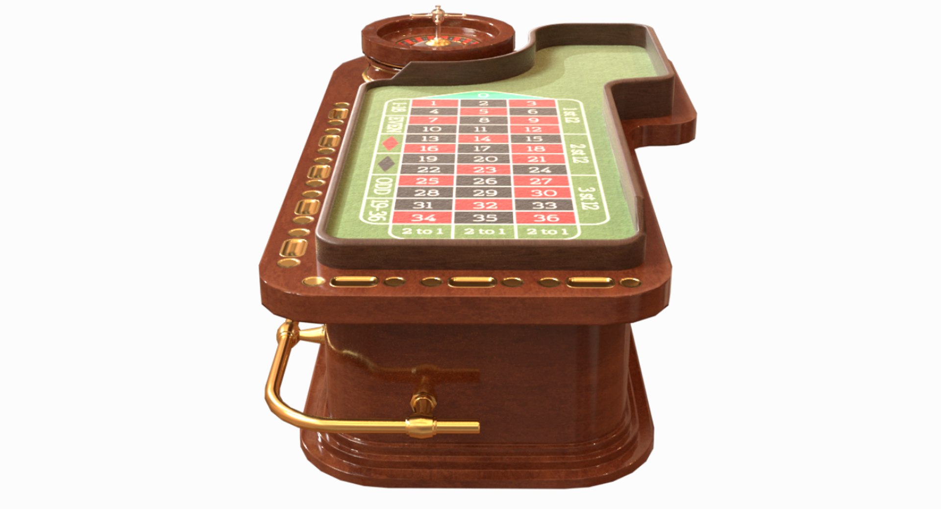 Roulette Table 3D Model - TurboSquid 1295995