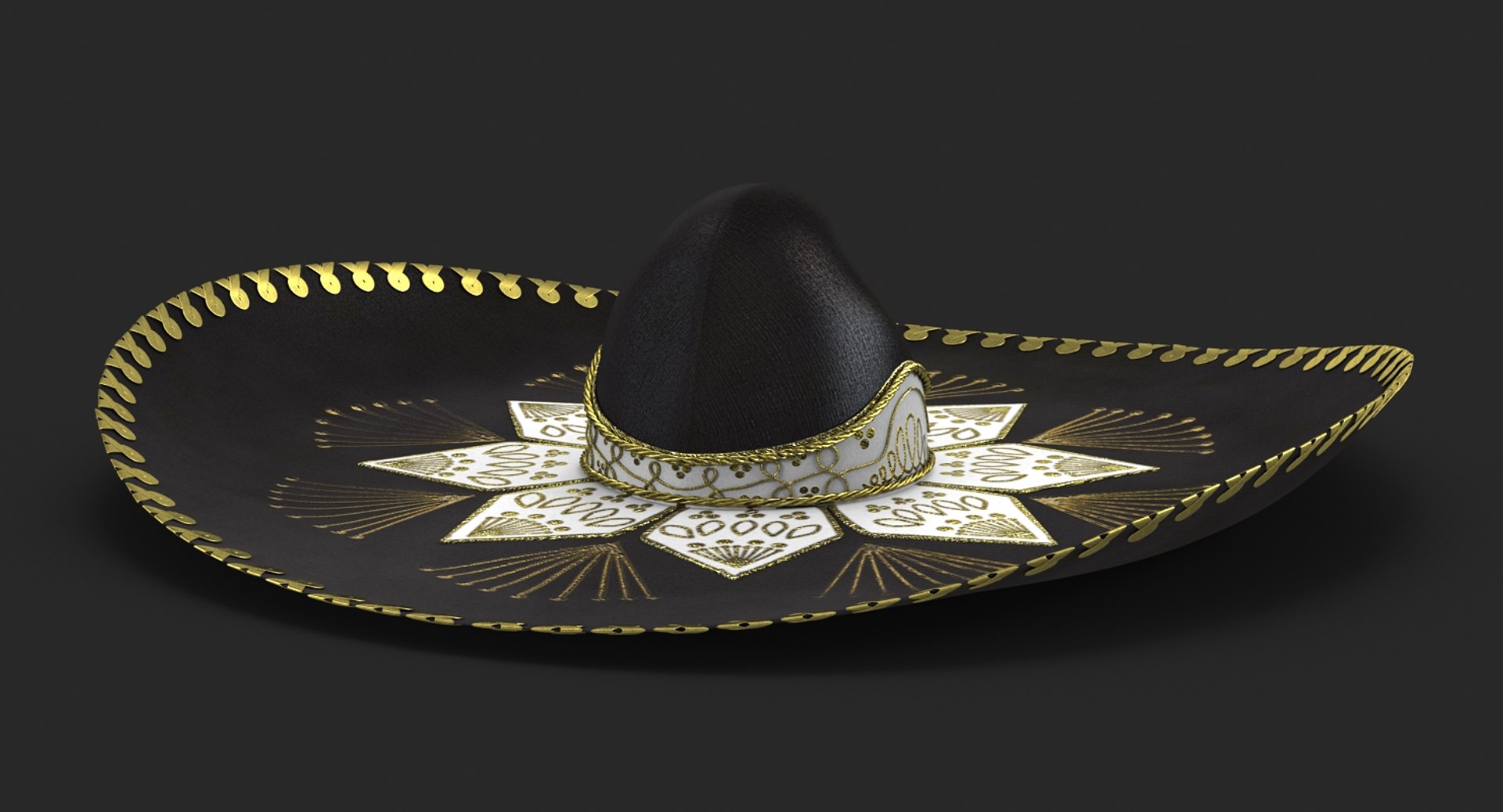 3D sombreros set mexican model - TurboSquid 1168339