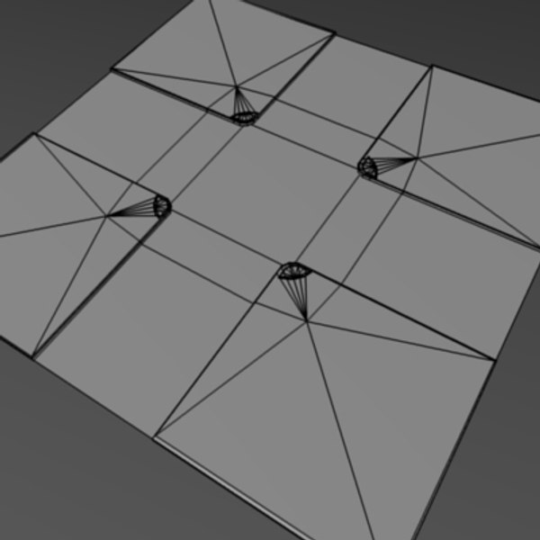 3d model crossroad road