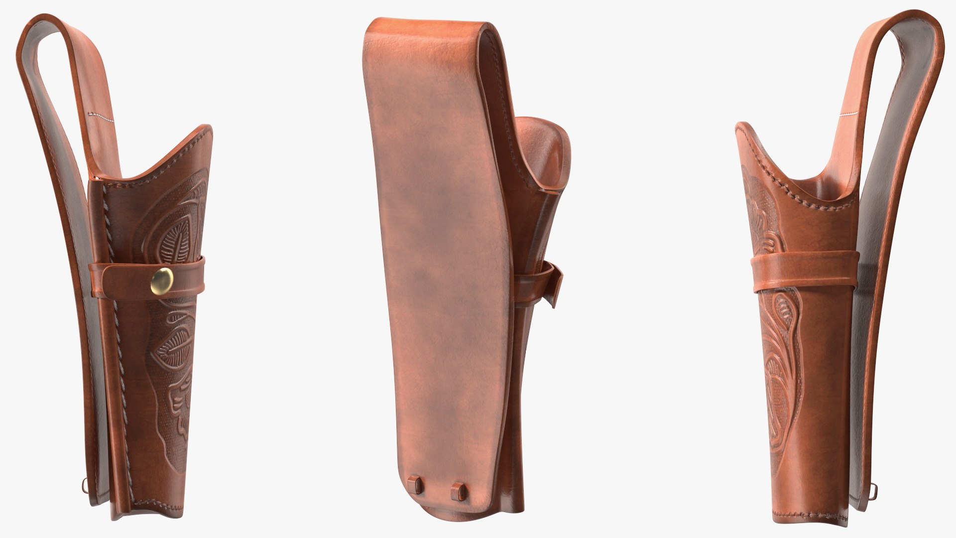 Leather Holster Empty 3D Model - TurboSquid 1808631