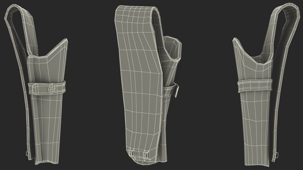 Leather Holster Empty 3D model - TurboSquid 1808631