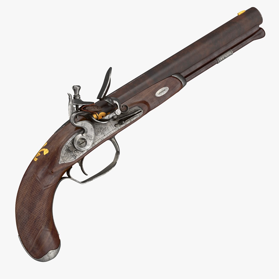 Flintlock Pistol model - TurboSquid 2044971