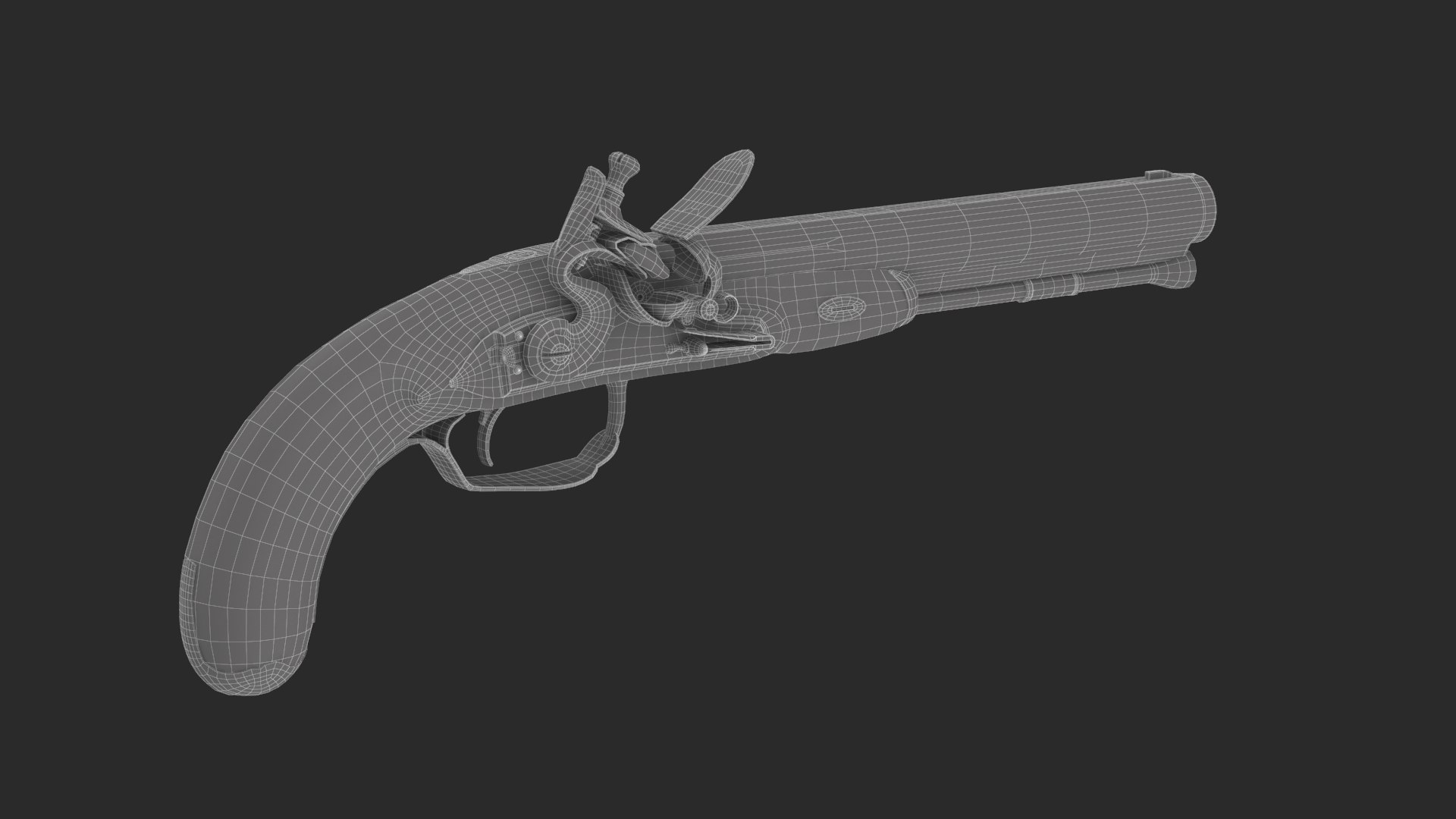 Flintlock Pistol Model - TurboSquid 2044971