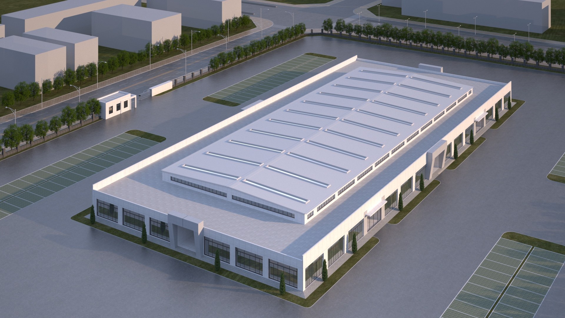 3D Industrial Building Model - TurboSquid 2242171