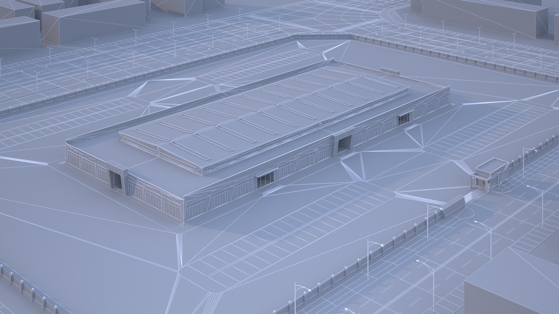 3D Industrial Building Model - TurboSquid 2242171