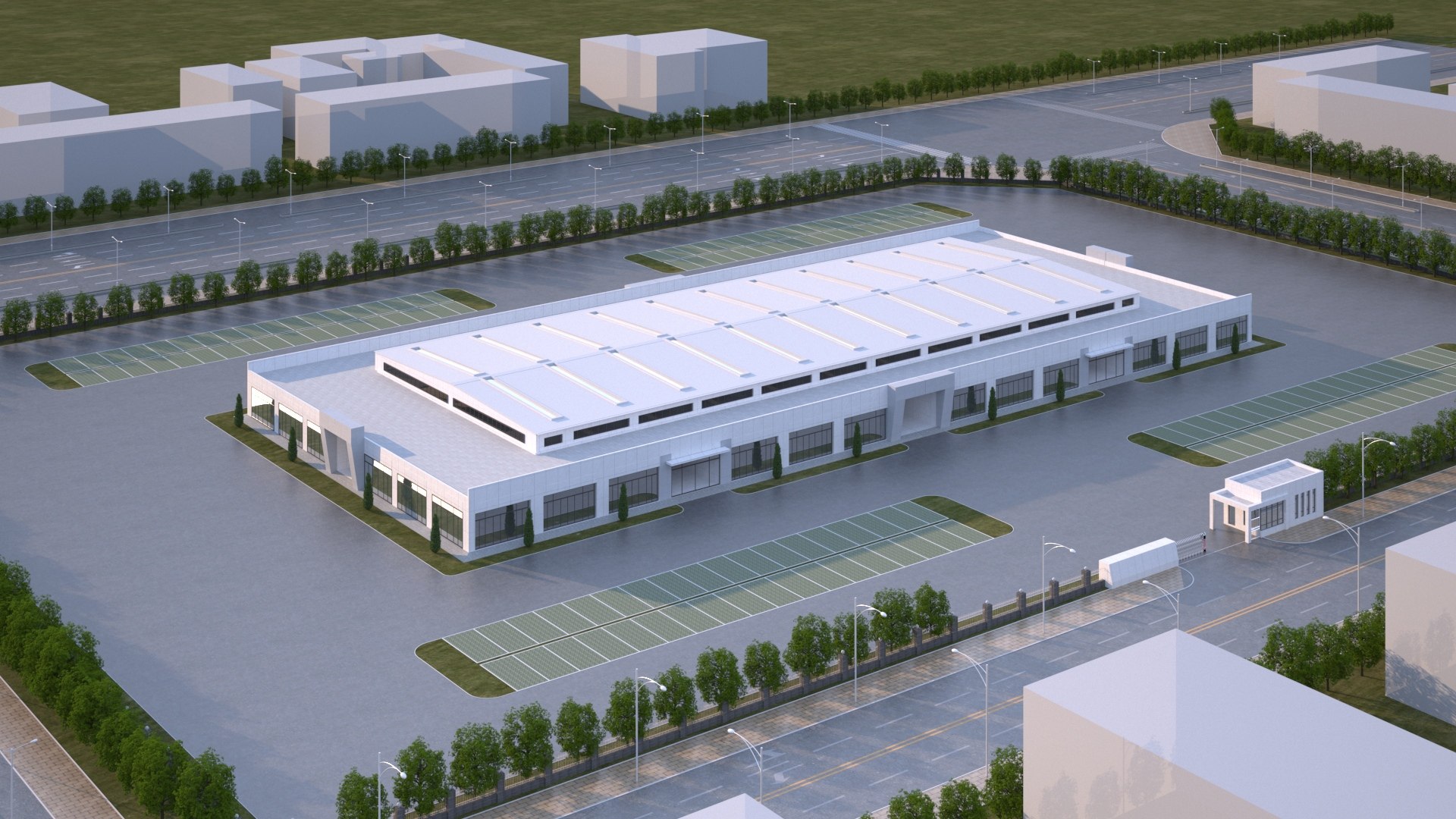 3D Industrial Building Model - TurboSquid 2242171