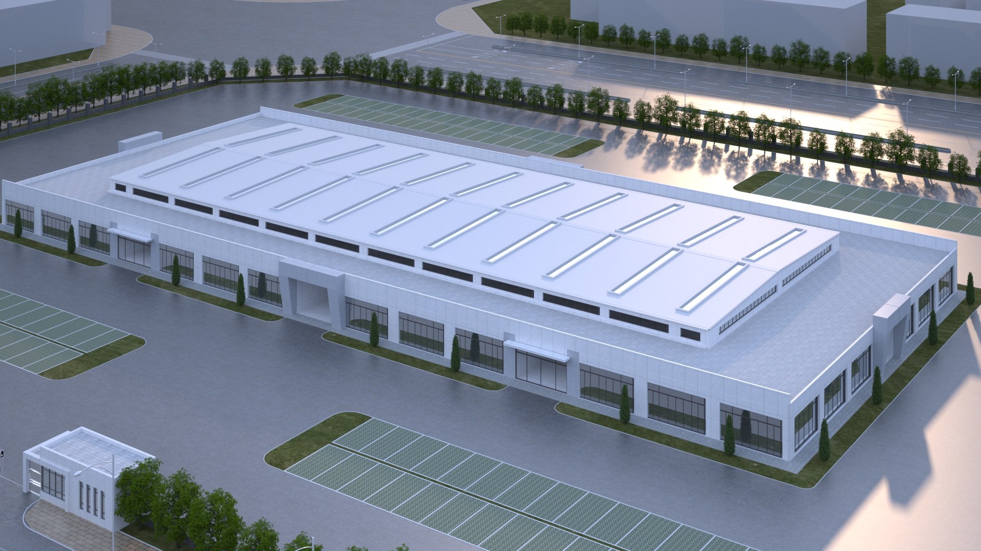 3D Industrial Building Model - TurboSquid 2242171