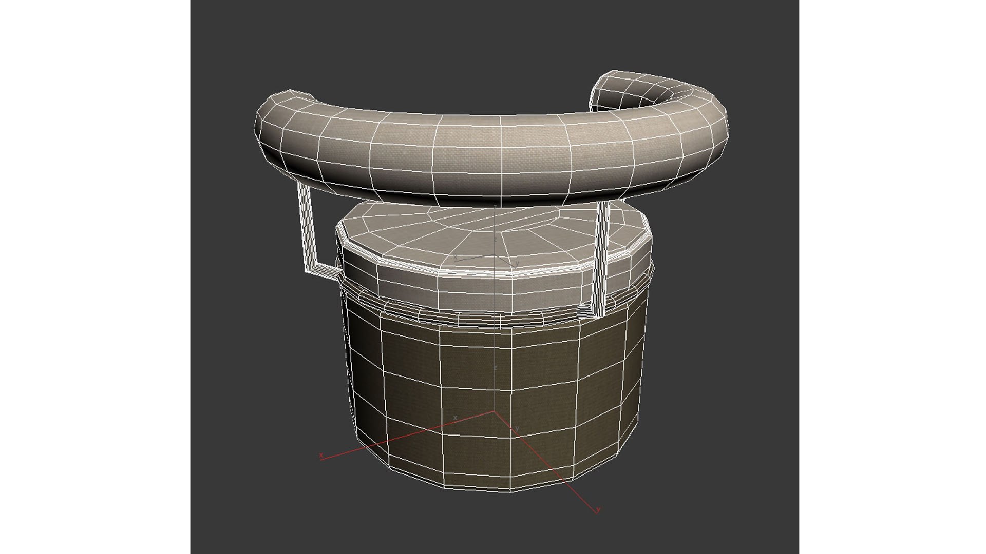 3D Custom round chair 60s style model - TurboSquid 1974420