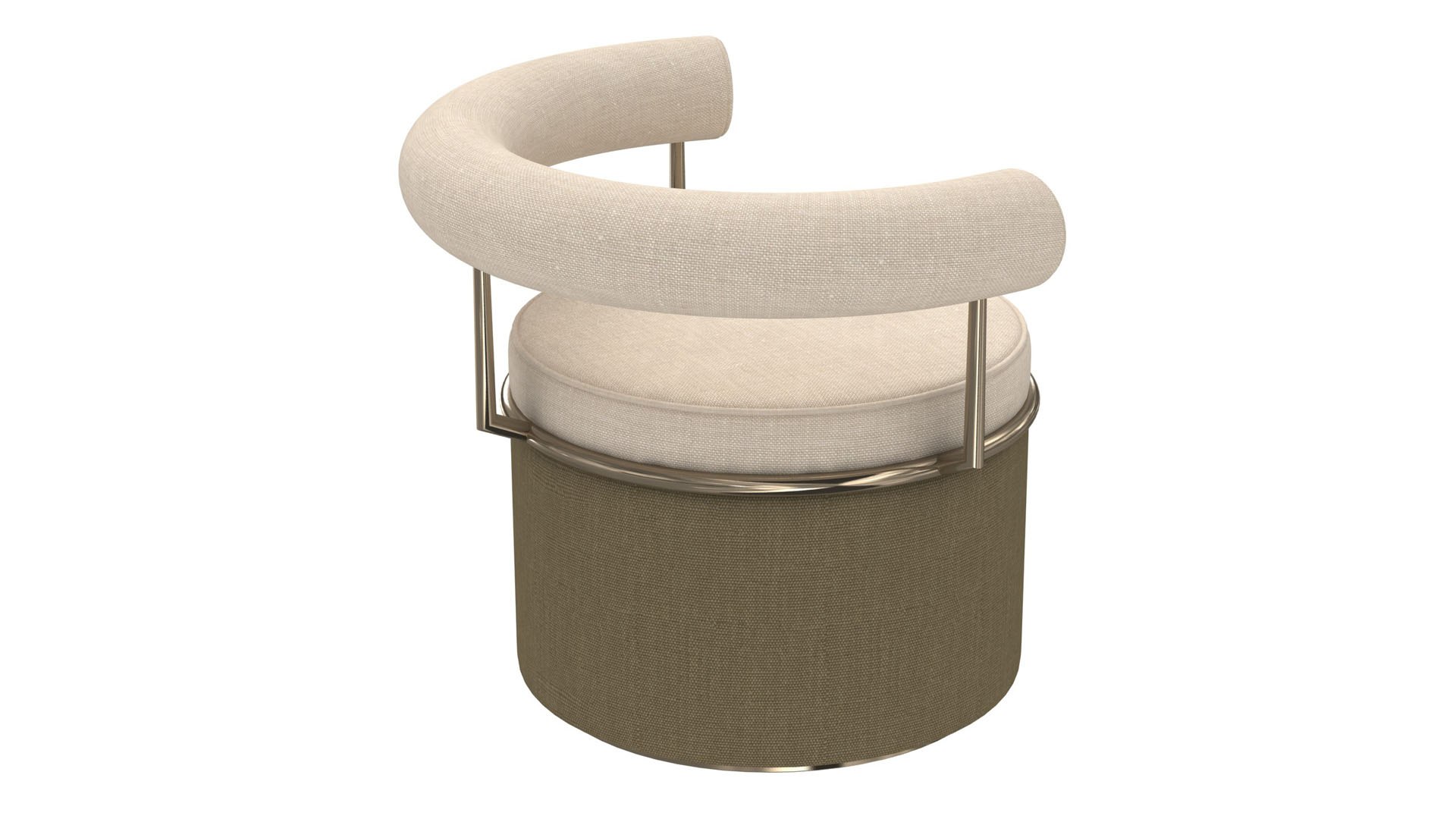 3D Custom round chair 60s style model - TurboSquid 1974420