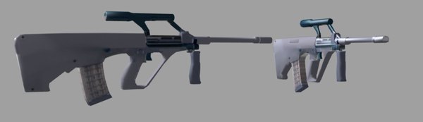3d model of steyr aug assault rifle