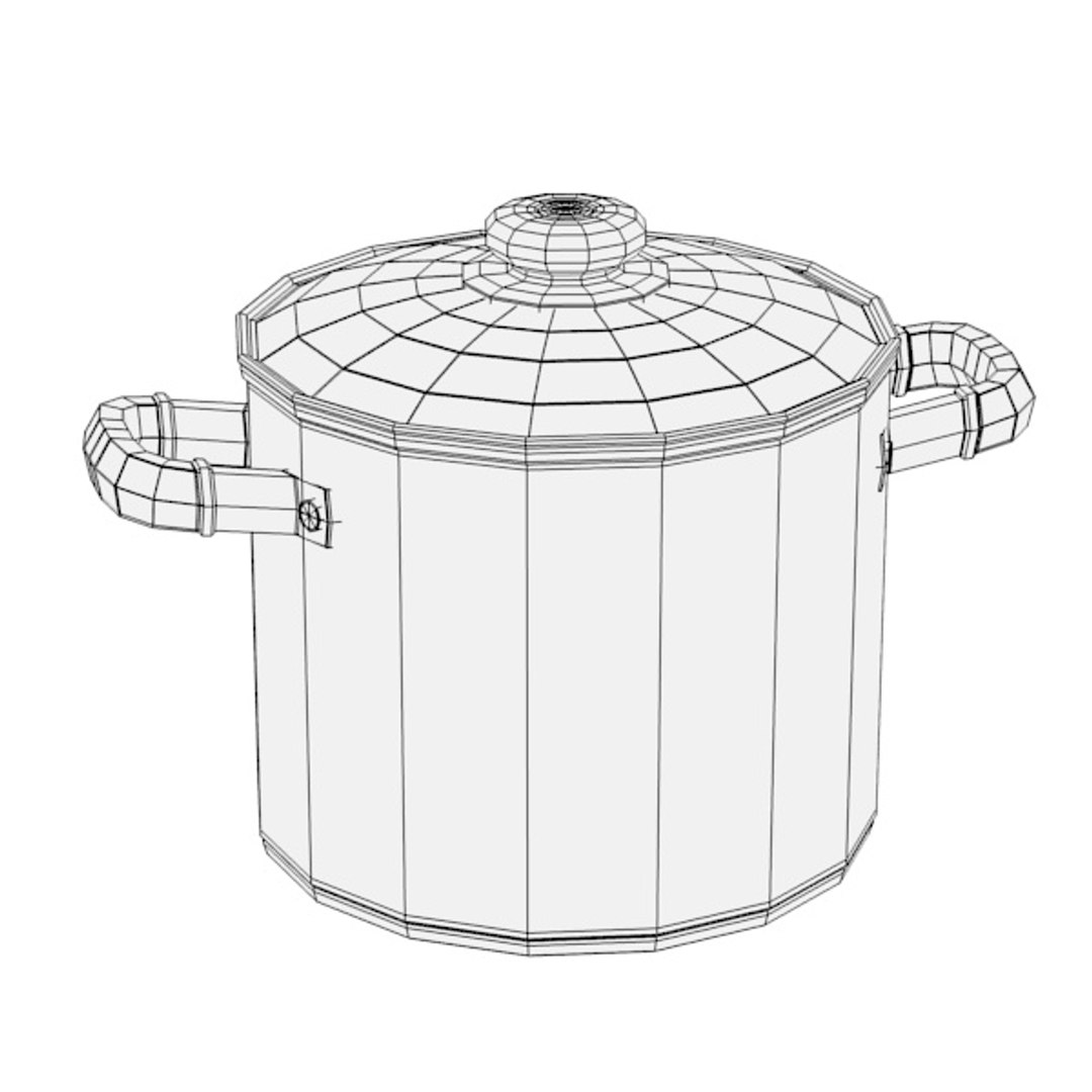 3d cooking pot model