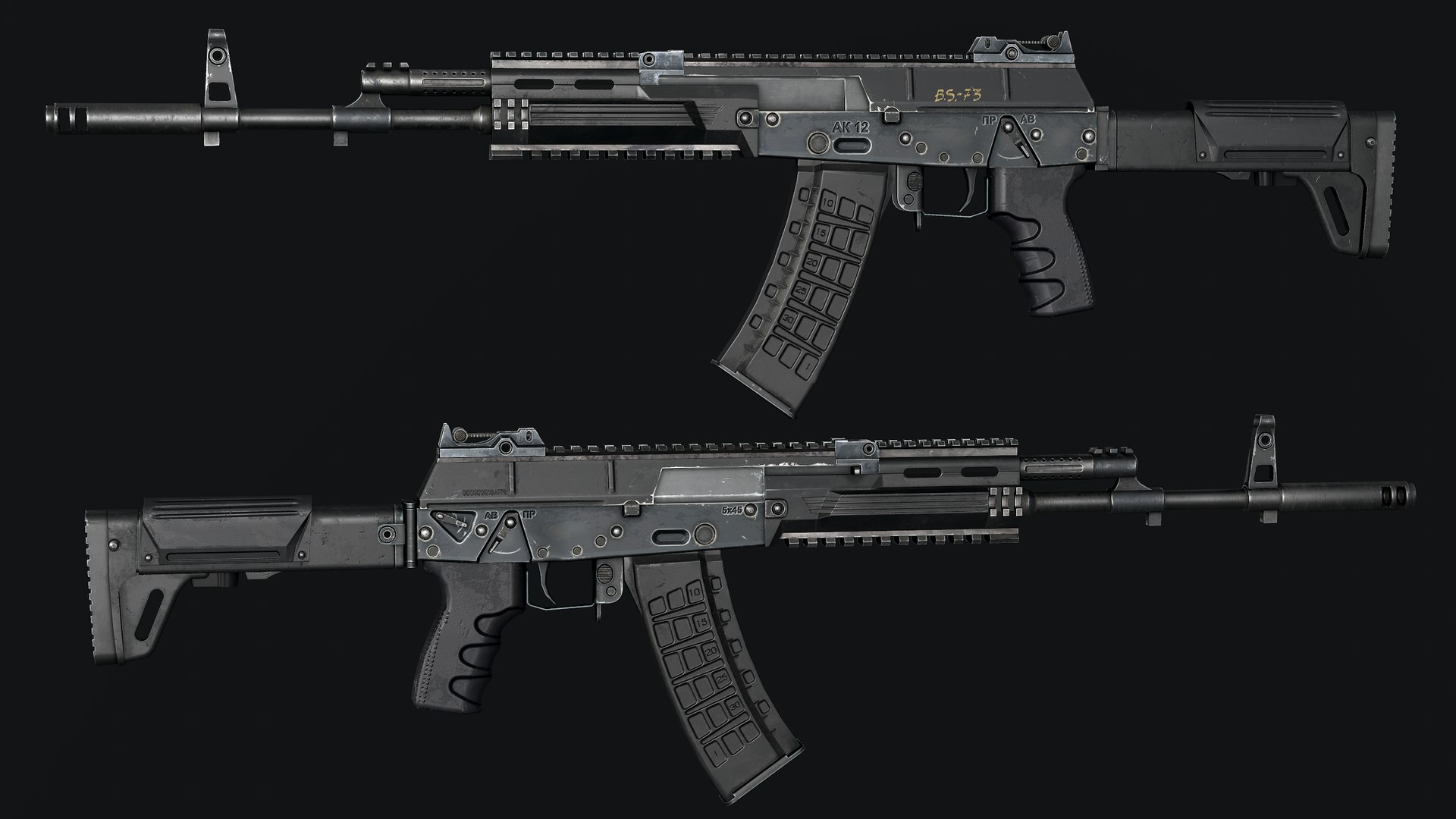 AK 12 Concept - PBR Game Ready Retex Model - TurboSquid 1959739