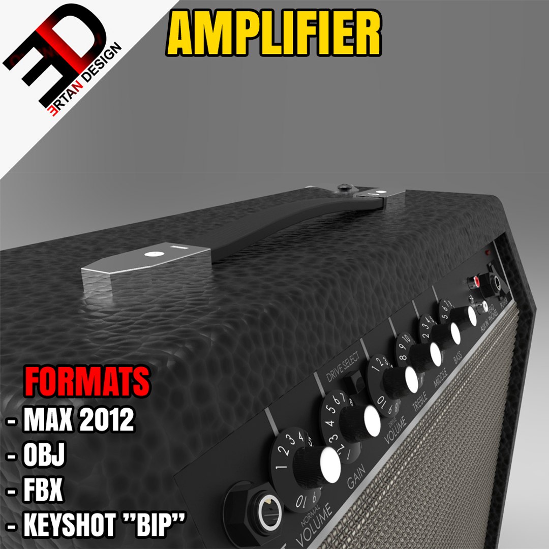 amplifier musical 3d model
