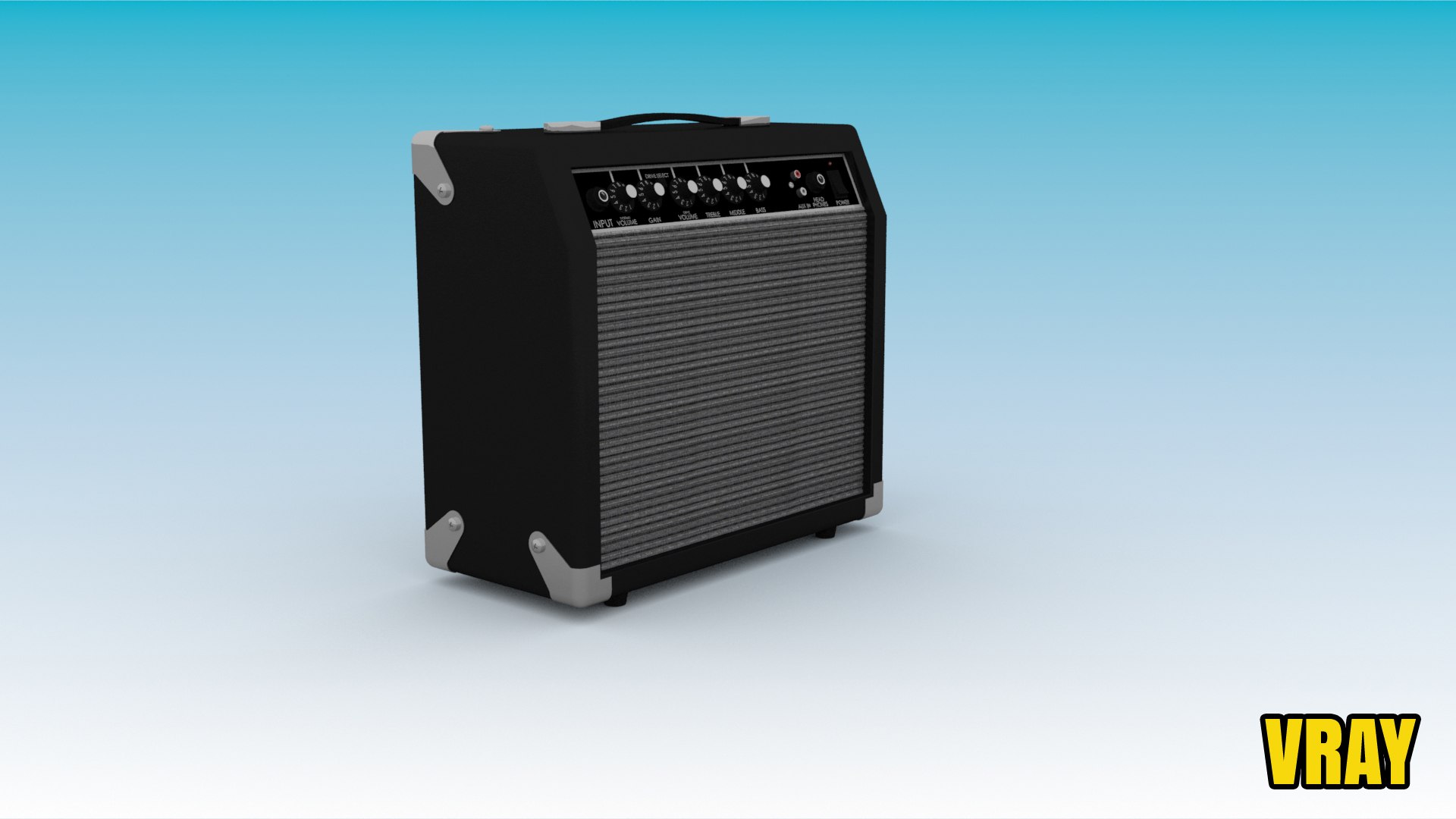 amplifier musical 3d model