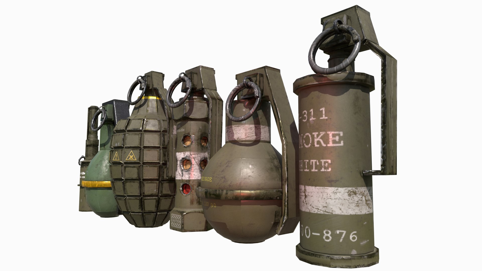 3D Grenades Pack Model - TurboSquid 2118819