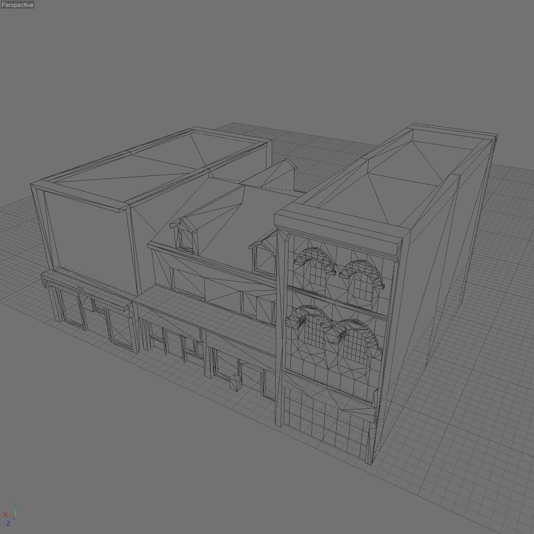 3d English Shop Model
